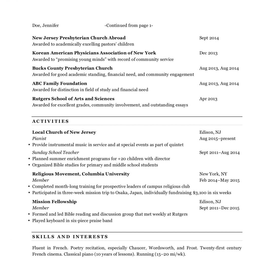 The Guide To The Perfect Law School Resume [With T14 Admit Example!]